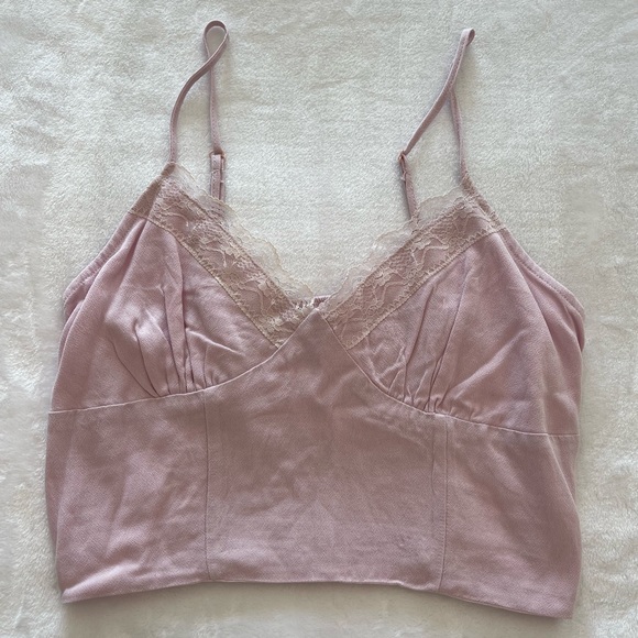 Lottie Moss | Tops | Pacsun Light Pink Lace Cami | Poshmark